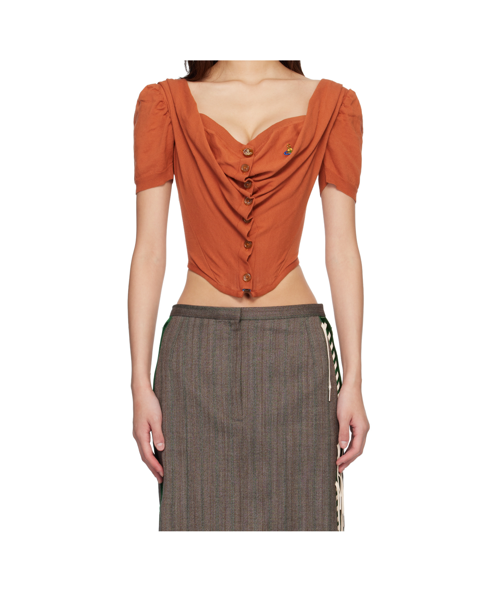 VIVIENNE WESTWOOD Vivienne Westwood Draped Knitwear Top with Corset Lining